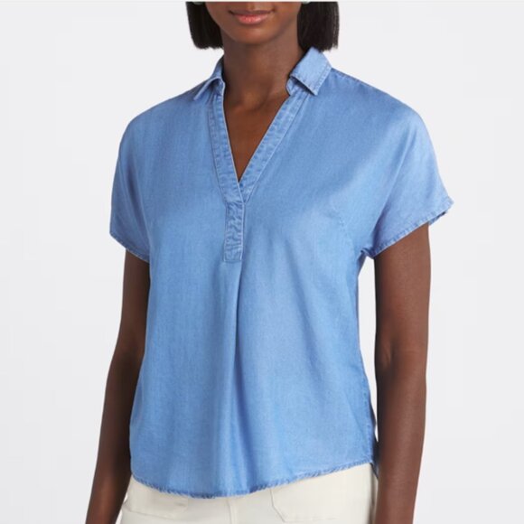 Market & Spruce | Tops | Market Spruce Luca Blouse Blue Size Xl | Poshmark
